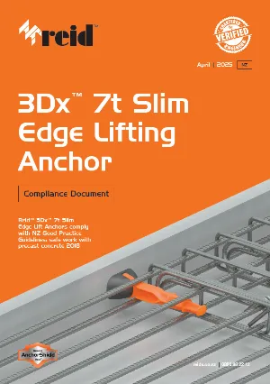 3Dx™ 7t Slim Edge Lifting Anchor Compliance Document